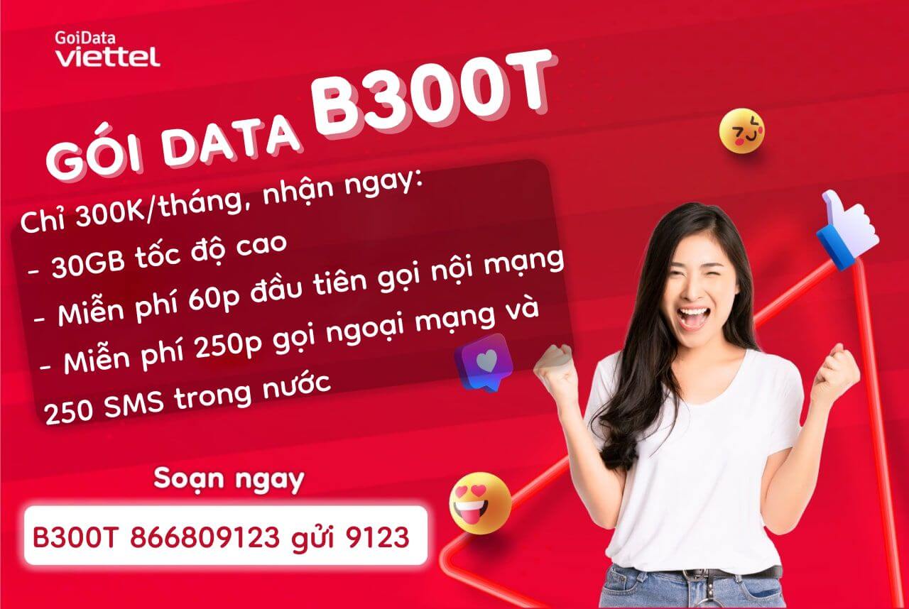 B300T Viettel Truy Cập Internet Tốc độ Cao | Gói Data Viettel