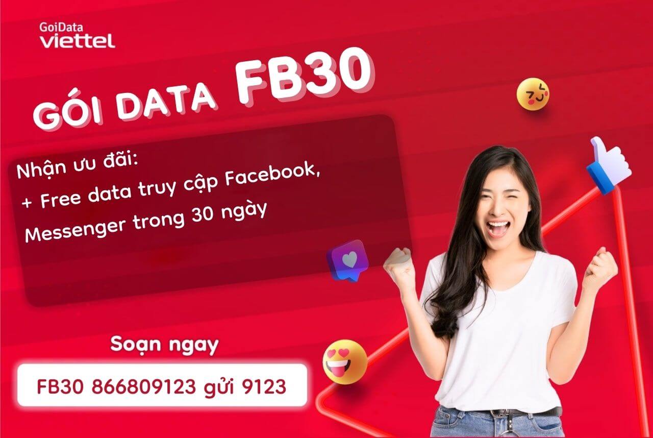 FB30 Viettel, Sử Dụng Facebook Thả Ga Chỉ 25K | Gói Data Viettel