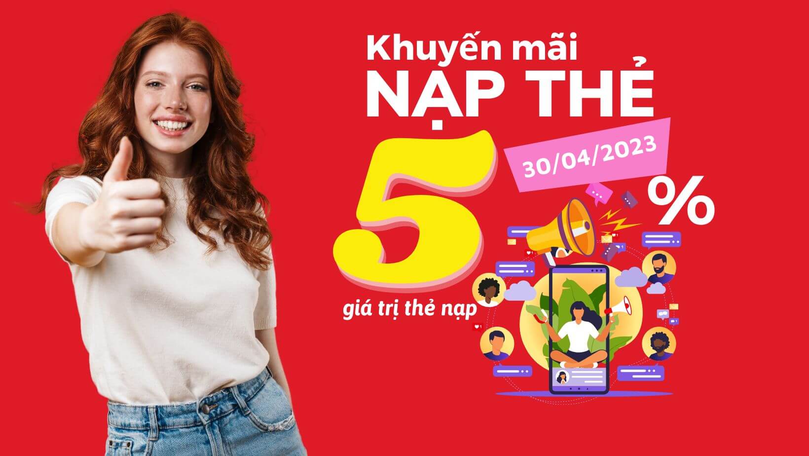 Khuyến Mãi 50% Thẻ Nạp Viettel Ngày 30/04/2023 | Gói Data Viettel