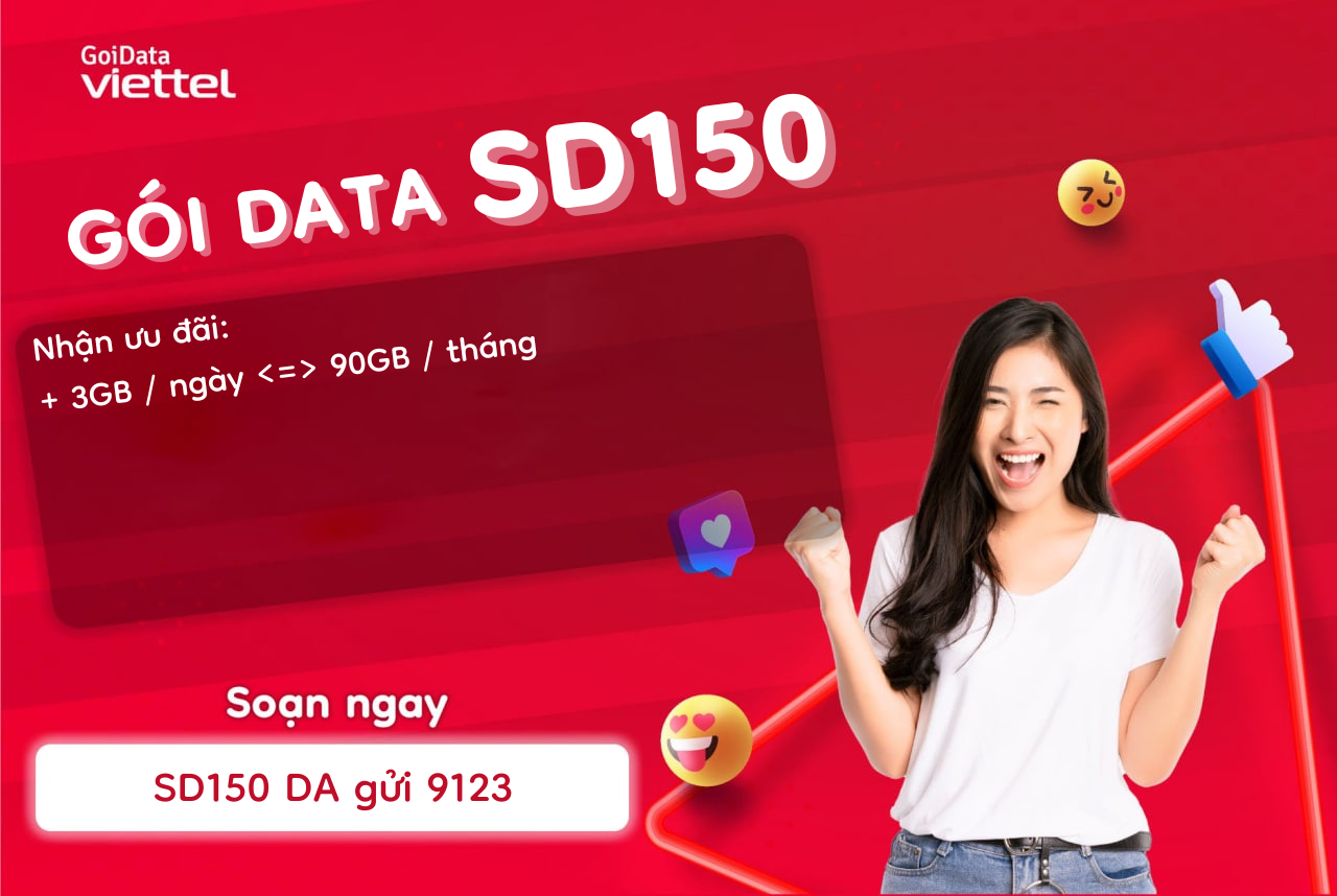 SD150 Viettel ưu đãi Siêu Mới Của Nhà Mạng | Gói Data Viettel